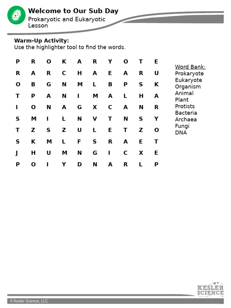 JESSE SMITH - Prokaryotic vs Eukaryotic Cells Packet | PDF | Cell ...