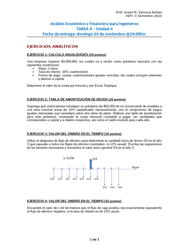 Tarea 4 - Unidad 4 - Matem Ticas Financieras - BLANK | PDF | Interés | Compartir (Finanzas)