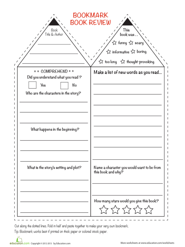 Book Report Bookmark | PDF