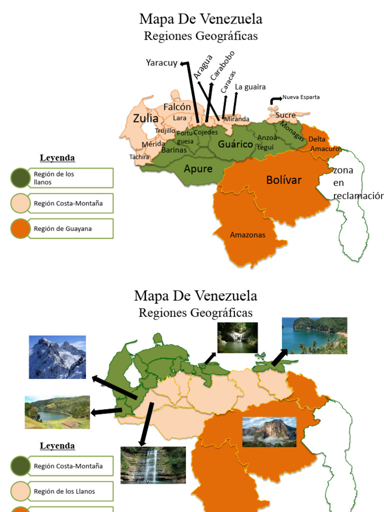 Mapa Mixto de Regiones Naturales de Venezuela | PDF