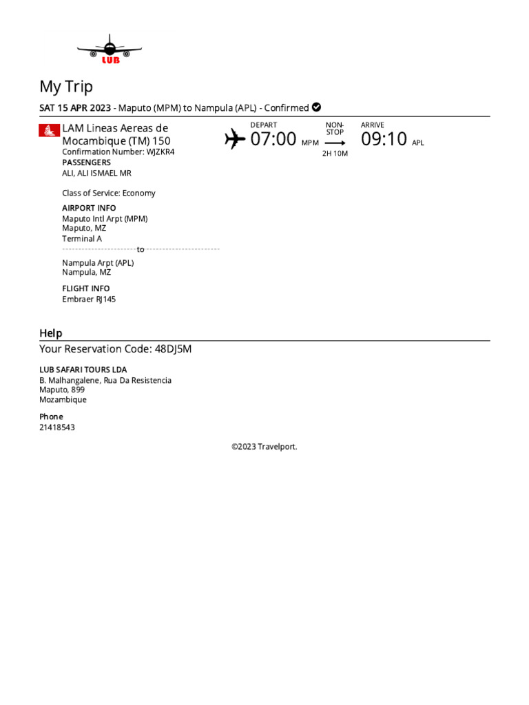 Travelport ViewTrip - My Trip(65) | PDF