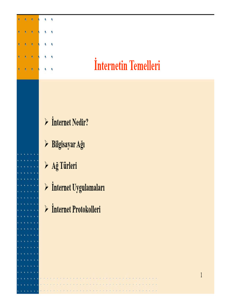 İnternetin Temelleri. İnternet Nedir Bilgisayar Ağı. Ağ Türleri ...