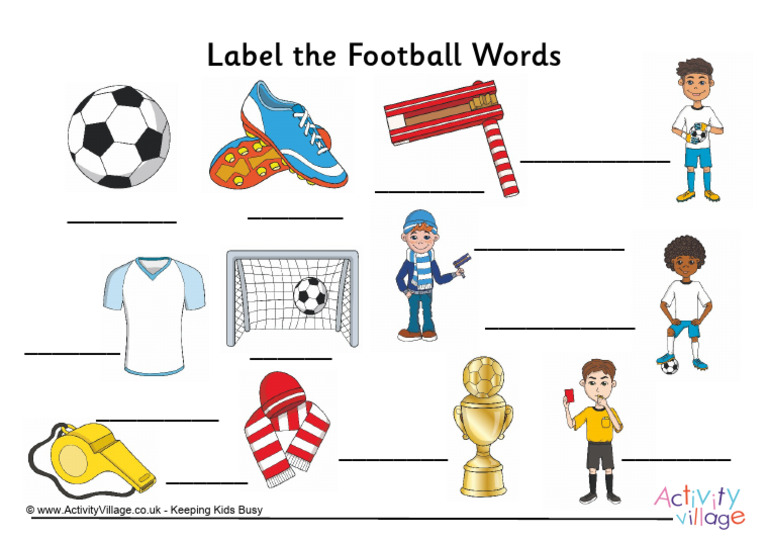 Label The Football Words Blank | PDF