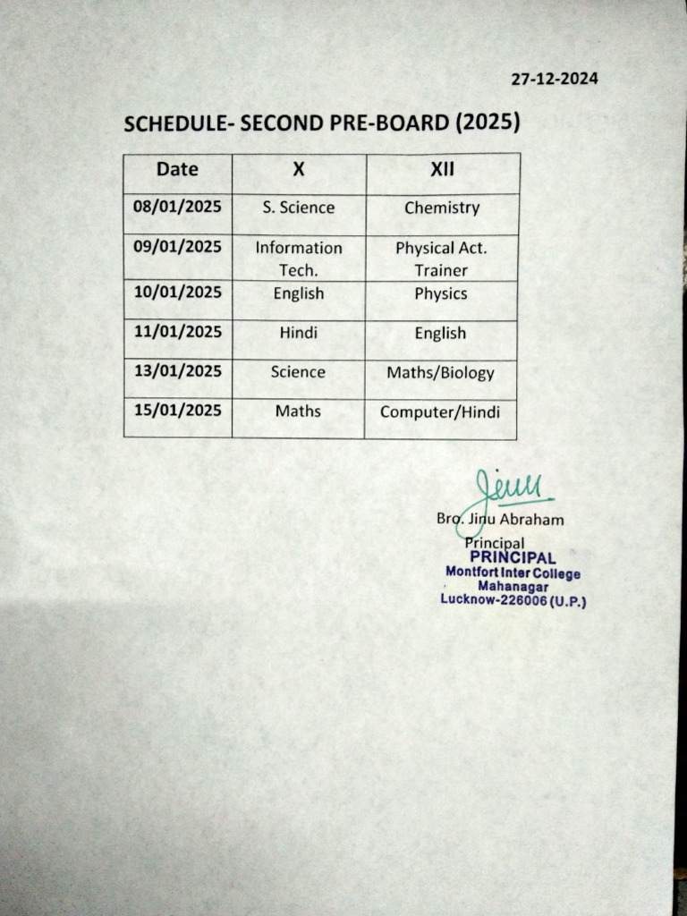 Pre Board Second 2024-2025 | PDF