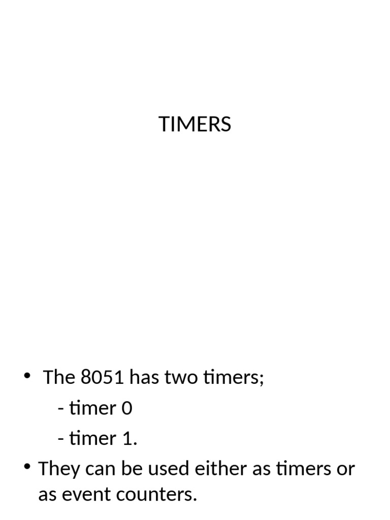 8051 Timer and Counter Guide | PDF | Computer Engineering | Classes Of Computers