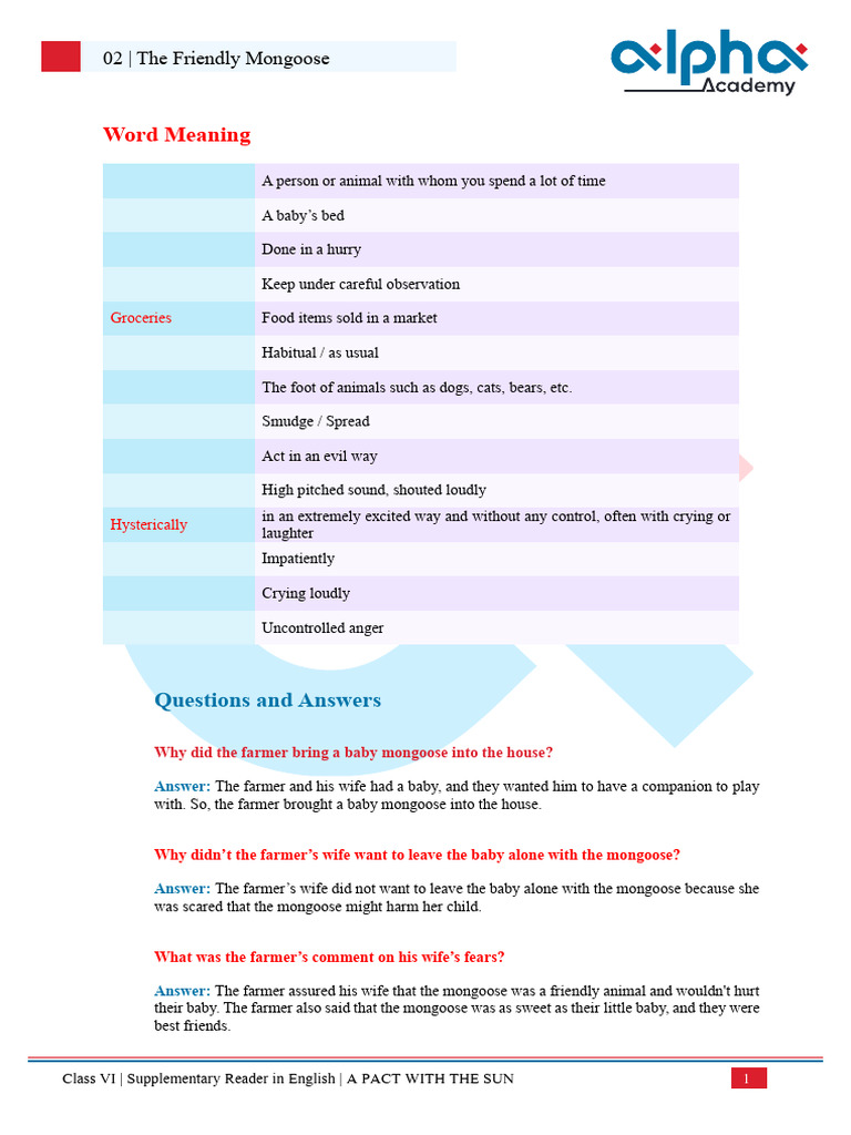 Supplementary 02 - The Friendly Mongoose | PDF