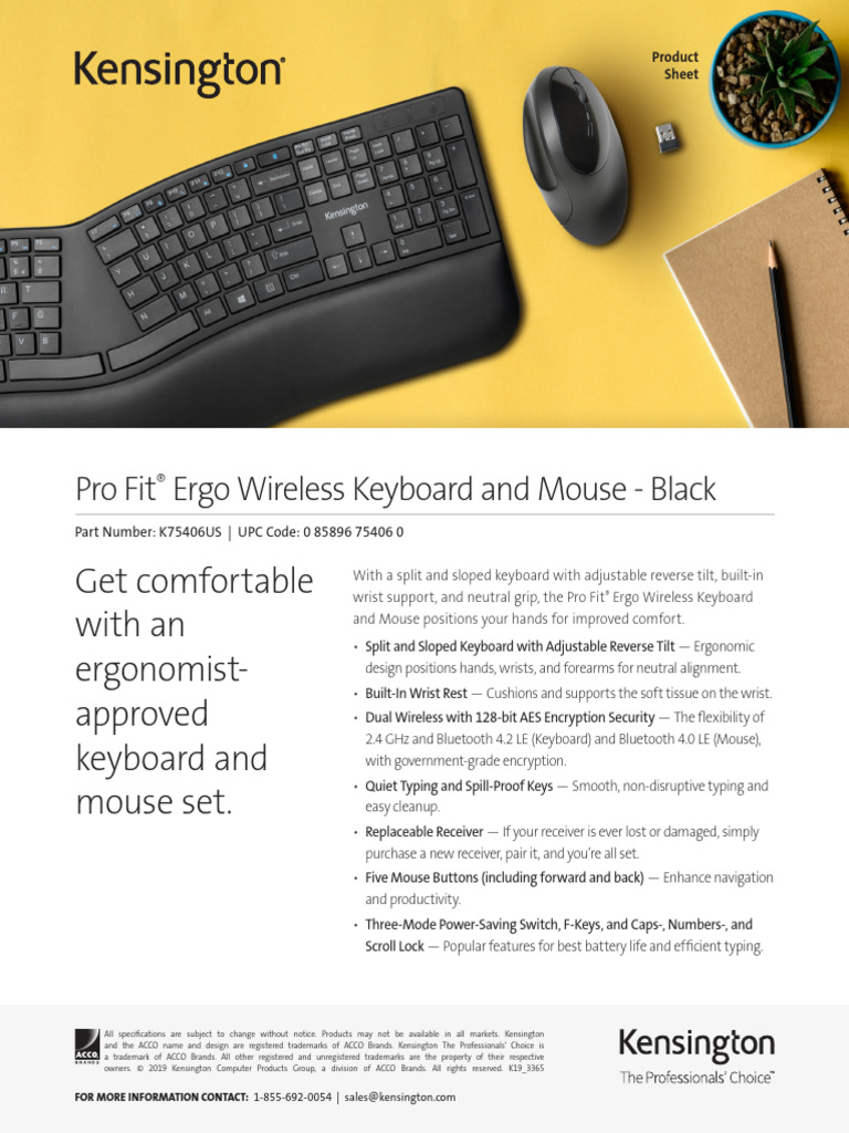 Get Comfortable With An Ergonomist-Approved Keyboard and Mouse Set ...