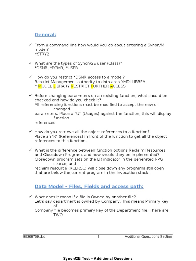 Synon/2E Model Management Guide | PDF | Parameter (Computer Programming ...