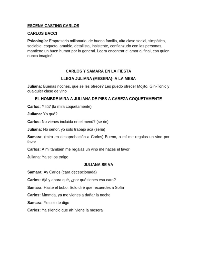 Escenas (Casting) | PDF