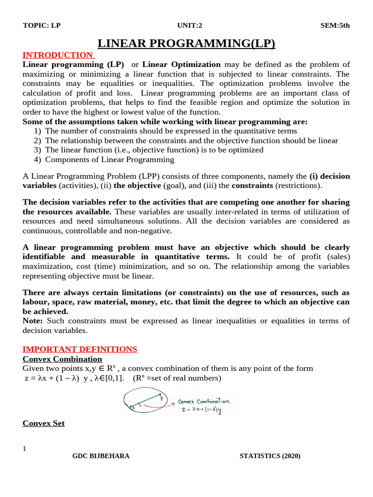 Unit2-LP-OPERATION RESEARCH | PDF | Linear Programming | Mathematical Optimization