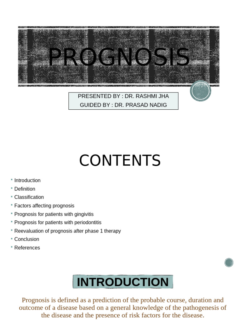Seminar 10 PROGNOSIS | PDF | Periodontology | Human Tooth