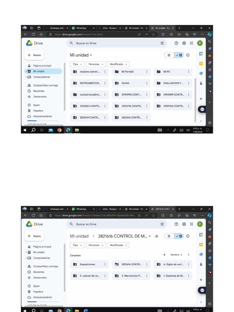 manejo de plataforma DRIVE para evidencias de aprendizaje | PDF