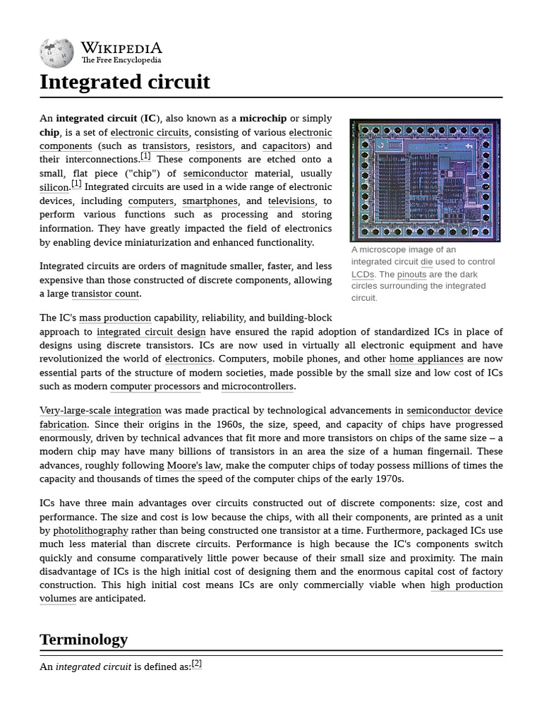 Integrated_circuit | PDF | Integrated Circuit | Semiconductor Device Fabrication