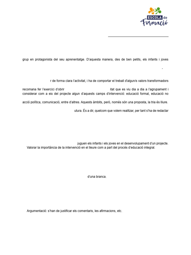 07 d8 1 Pauta Del Projecte FOCA | PDF