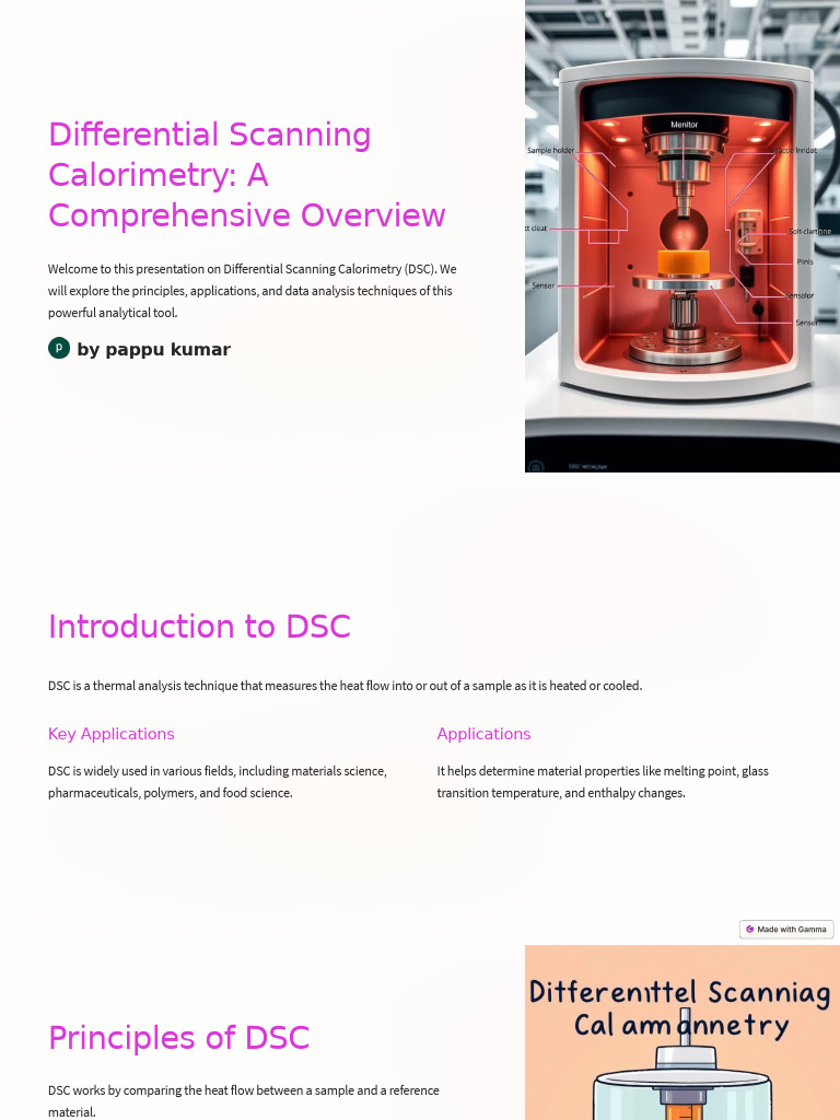 Overview of Differential Scanning Calorimetry | PDF | Differential ...