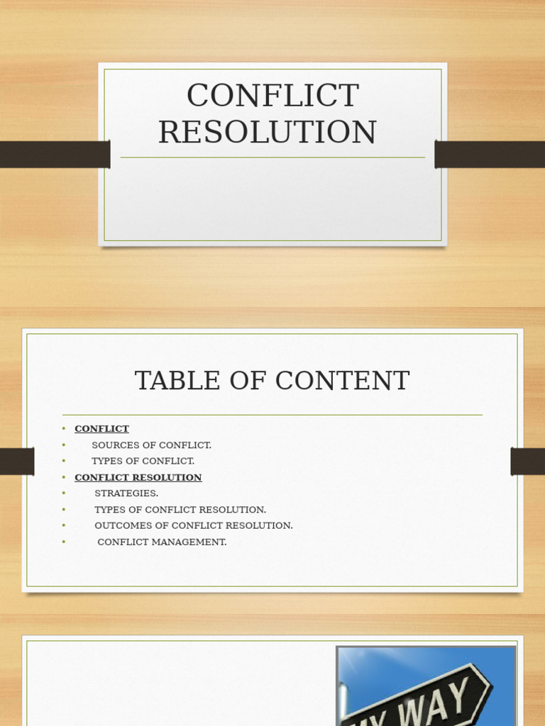 Conflict Resolution | PDF