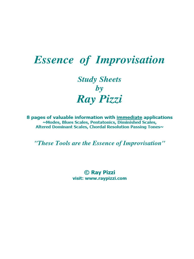 ray pizzy scales | PDF | Scale (Music) | Chord (Music)