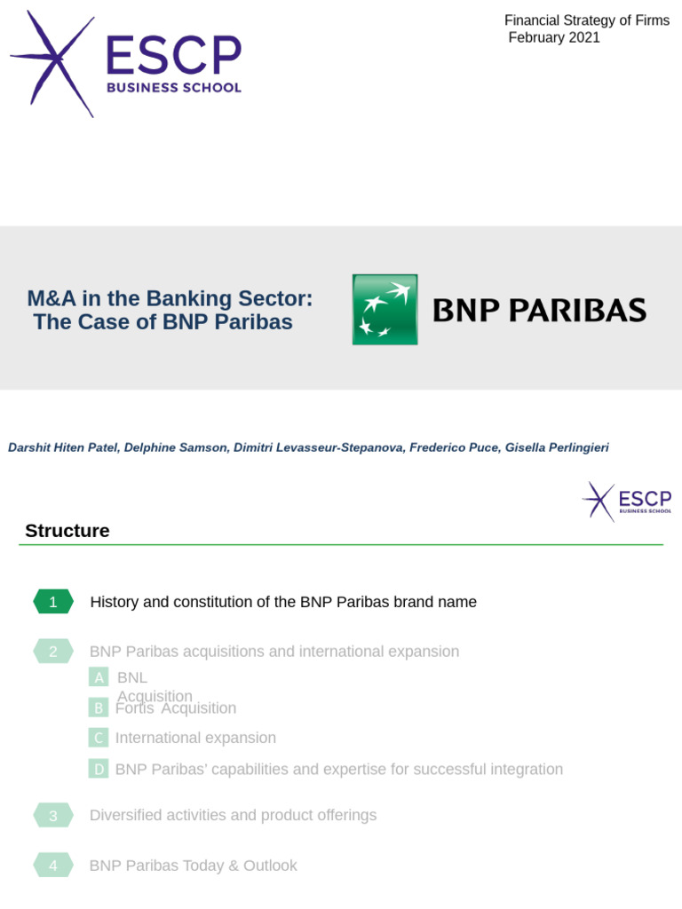 BNP Paribas M&A Strategy Overview | PDF | Bnp Paribas | Banks