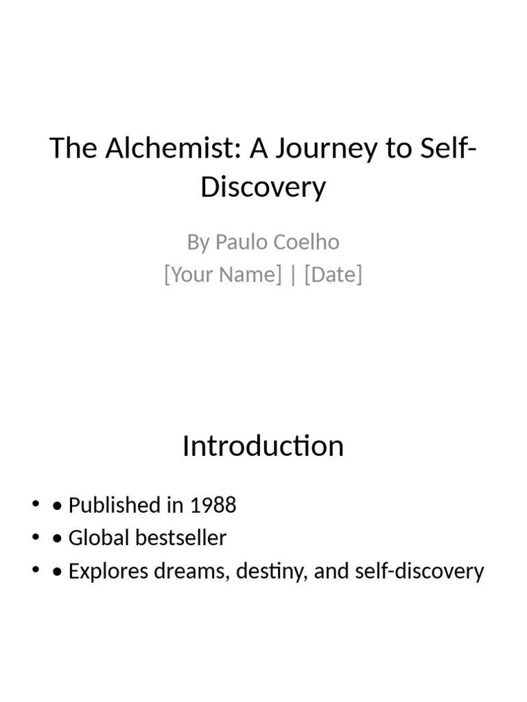 The Alchemist Simplified Presentation | PDF