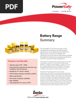 Enersys Selection Guide | PDF | Battery Charger | Rechargeable Battery
