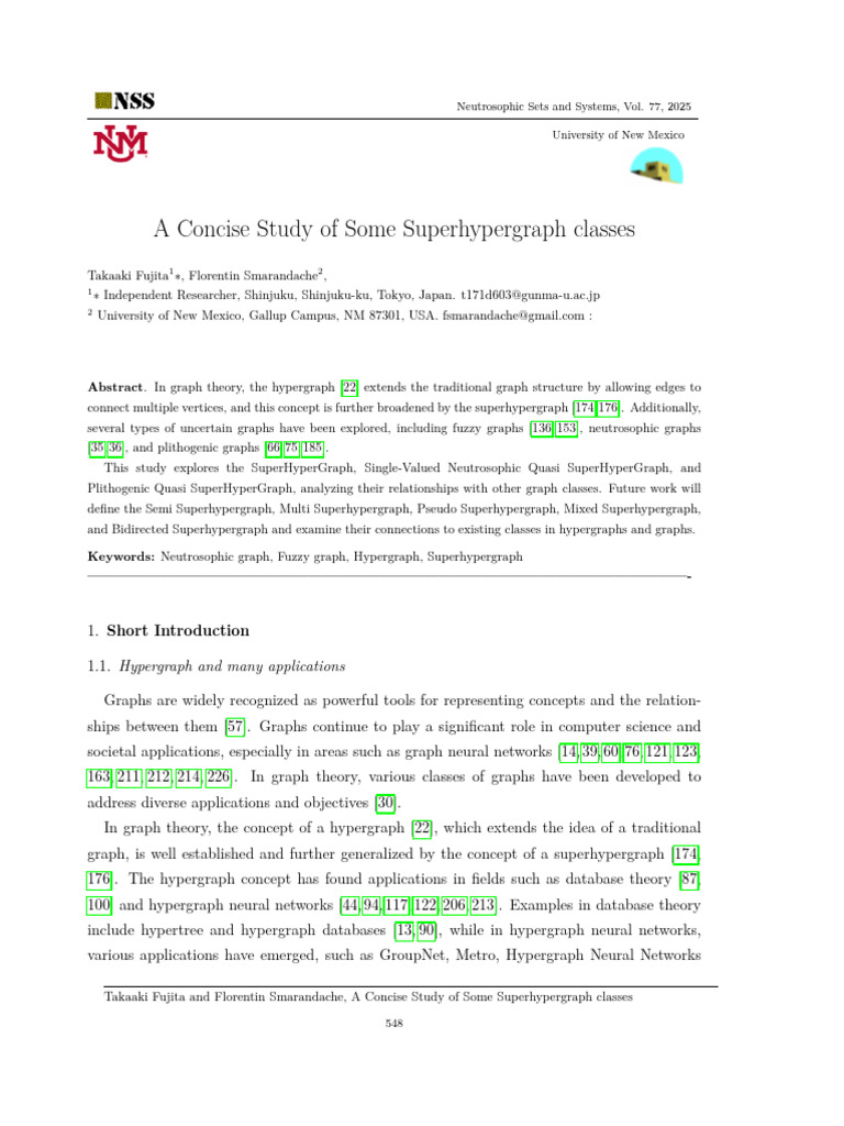 A Concise Study of Some Superhypergraph Classes | PDF | Discrete ...