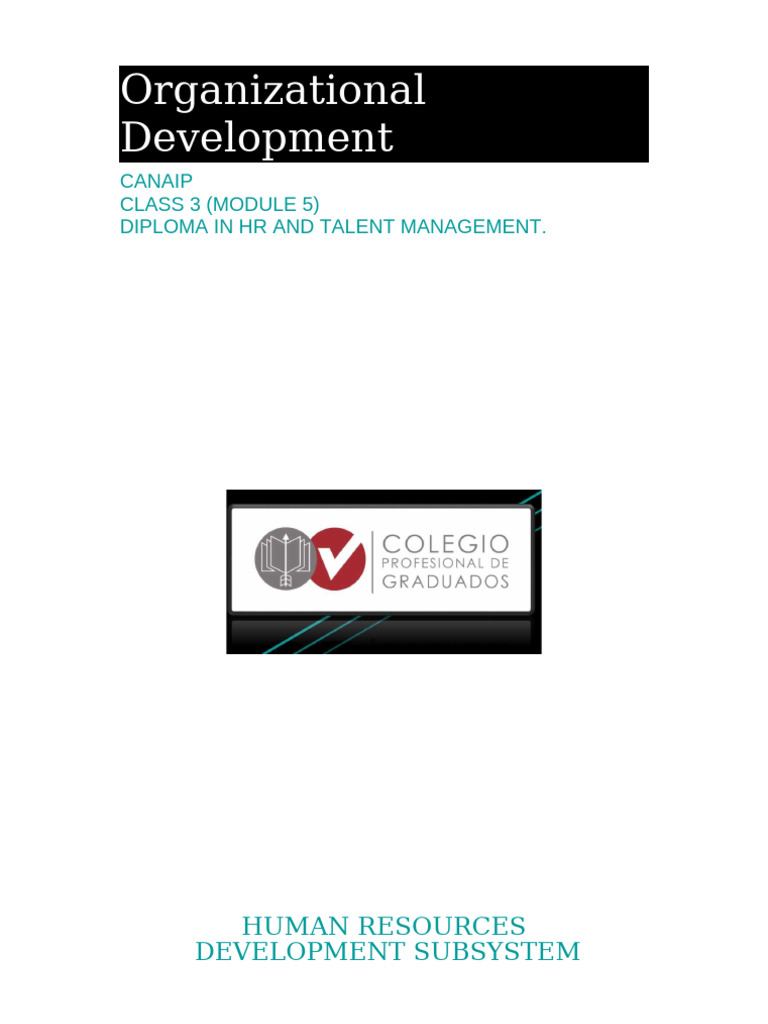 Organizational Development | PDF | Organization Development | Leadership