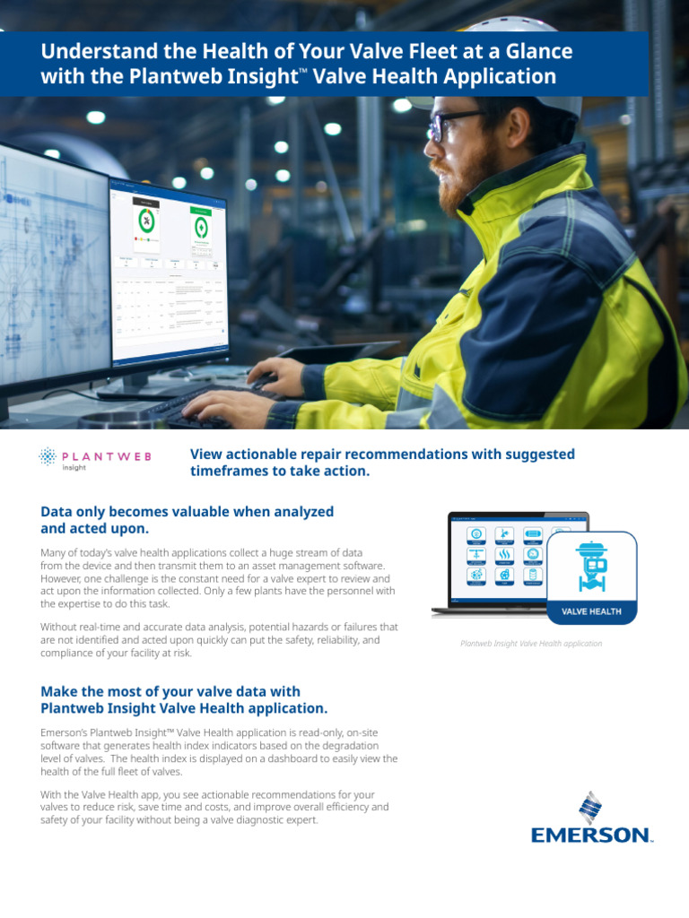 Flyer Understand Health of Your Valve Fleet at A Glance Plantw | PDF ...
