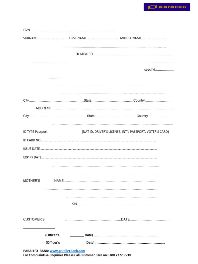 KYC Update Form for Existing Customers | PDF