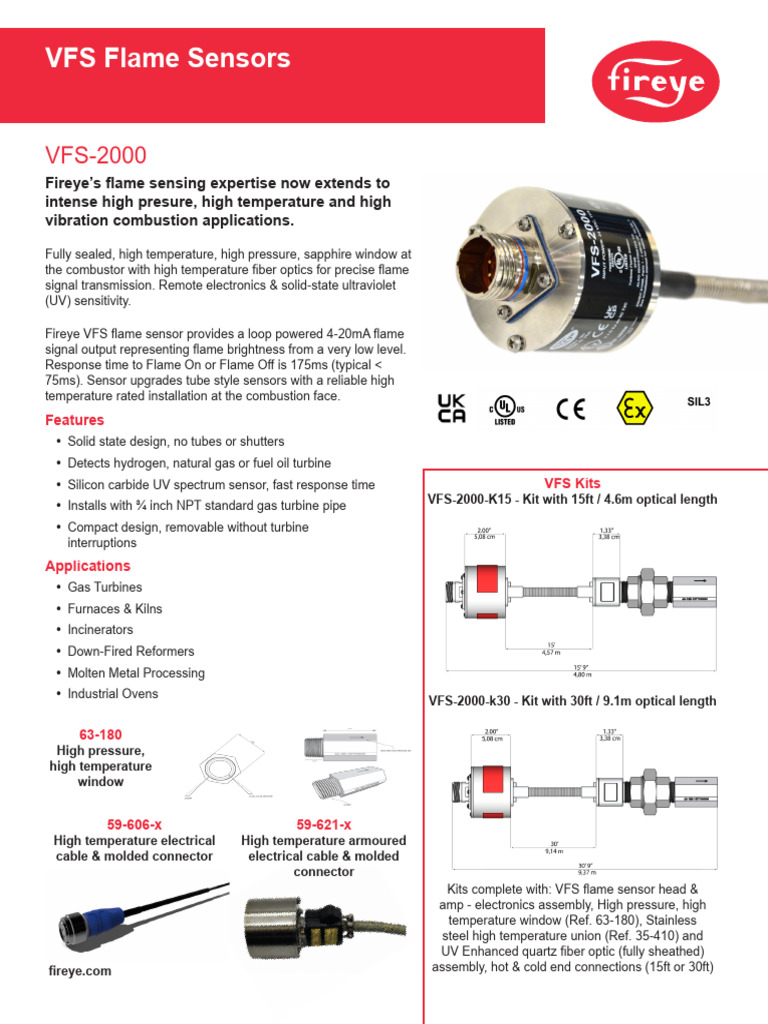 VFS Flame Sensor Kits Overview | PDF | Ultraviolet | Electromagnetic ...