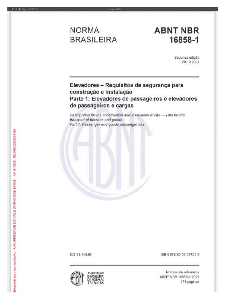 Abnt NBR 16858-1 | PDF