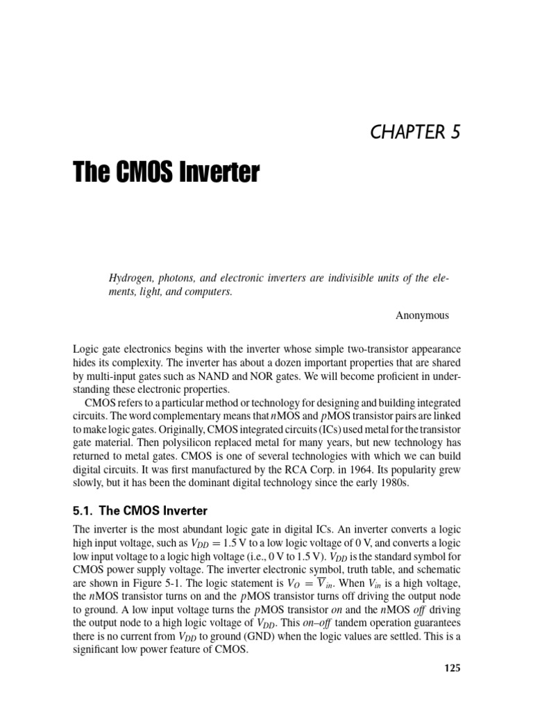 2 CMOS Inverter | PDF | Logic Gate | Cmos