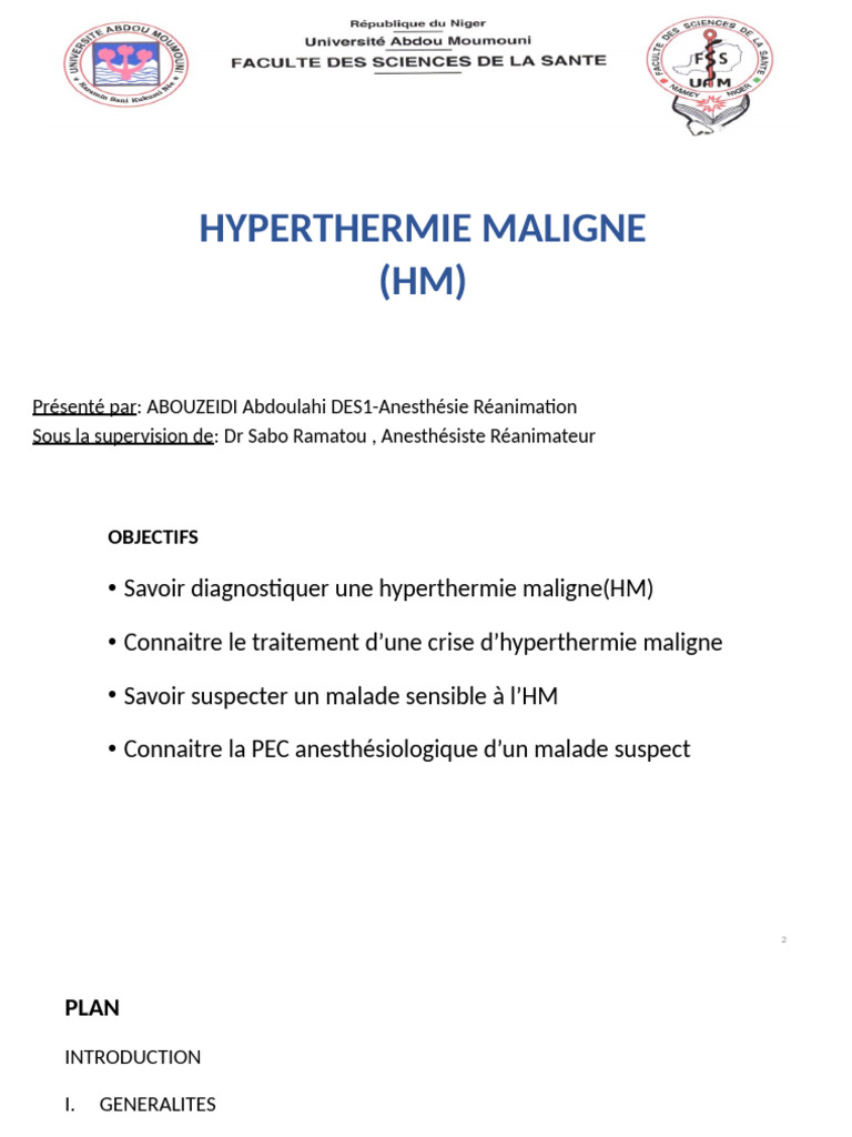 Hyperthermie Maligne : Diagnostic et Traitement | PDF | Hyperthermie ...