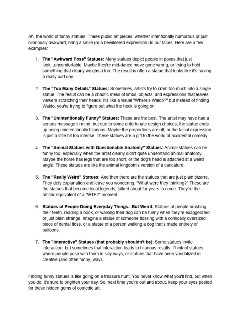 funny statues | PDF