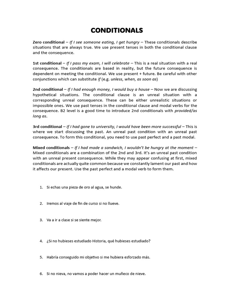 Conditionals | PDF