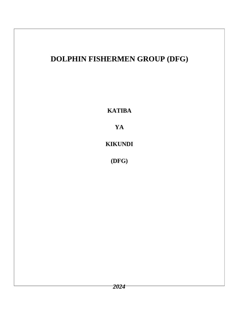 Katiba Ya Kikundi DFG | PDF