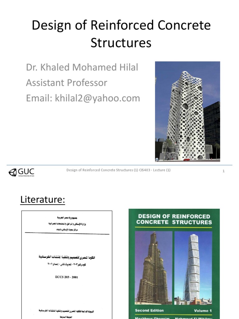 Lecture 1 Design Of Reinforced Concrete Structures Pdf Reinforced