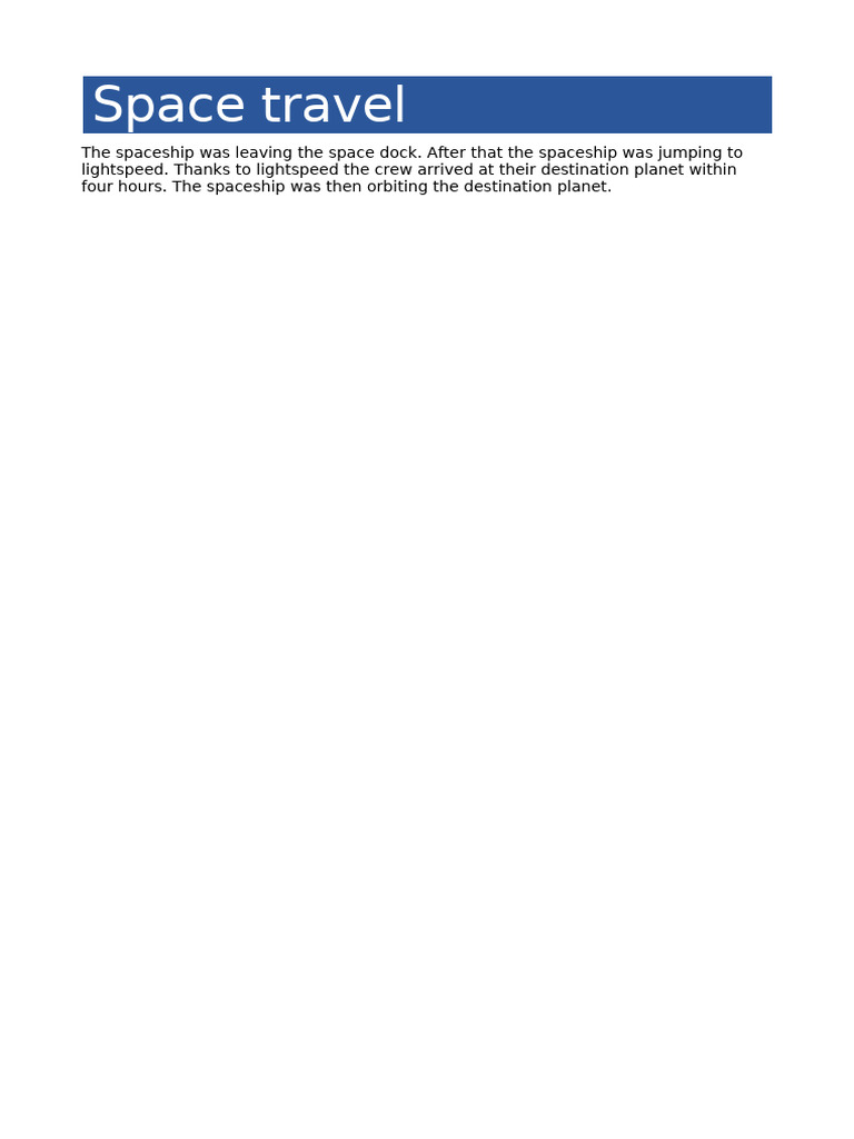 Space Travel | PDF