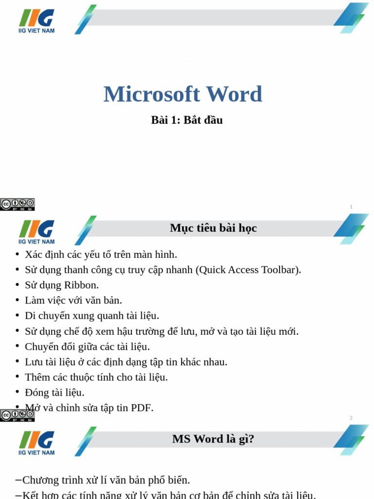Word 365-2019 Lesson 1 Presentation | PDF