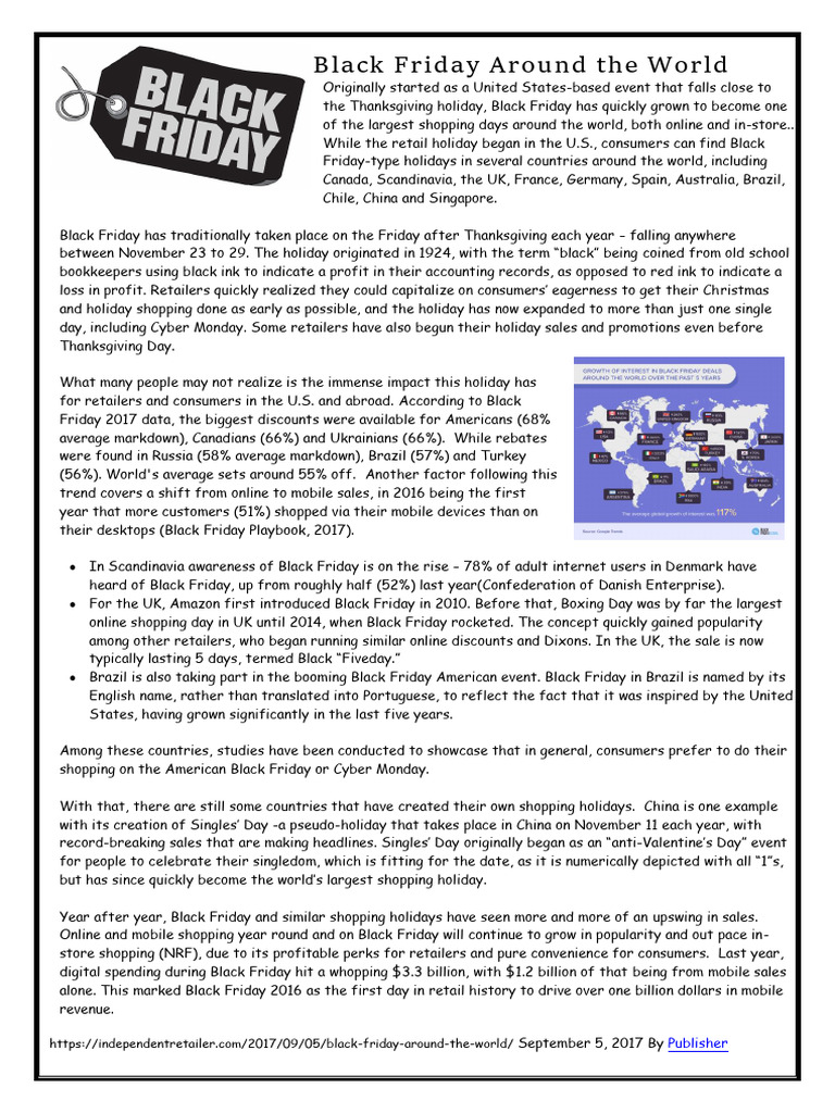 Black Friday Reading Comprehension Exercises 119058 | PDF | Black ...