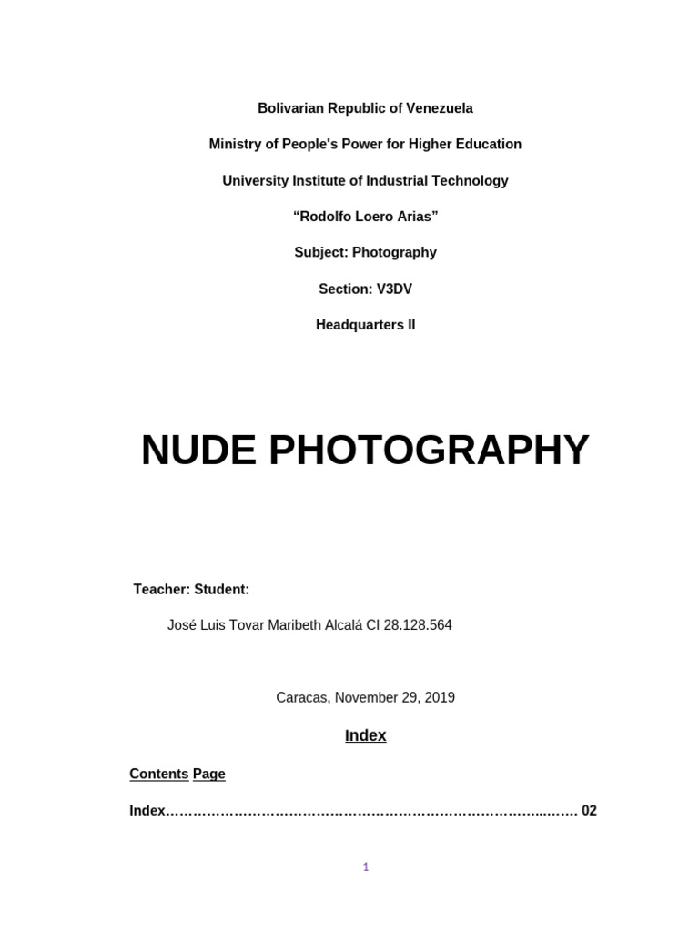 Nude Photography | PDF | Pornographic Film | Nudity