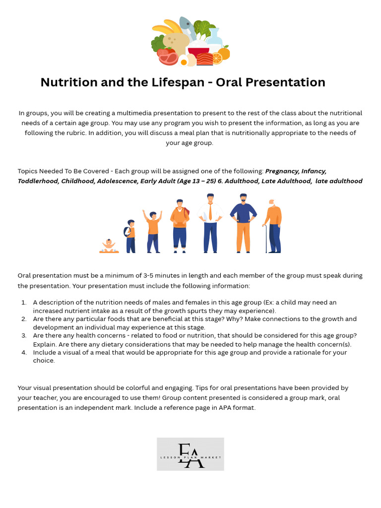 Nutrition and The Lifespan - Oral Presentation | PDF | Nutrition | Diet ...