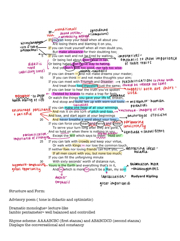Structure and Form in Poetry Analysis | PDF | Rhyme | Poetics