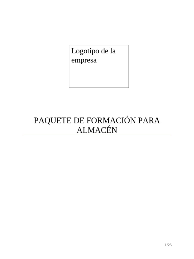 Capacitación Integral para Almacenes | PDF