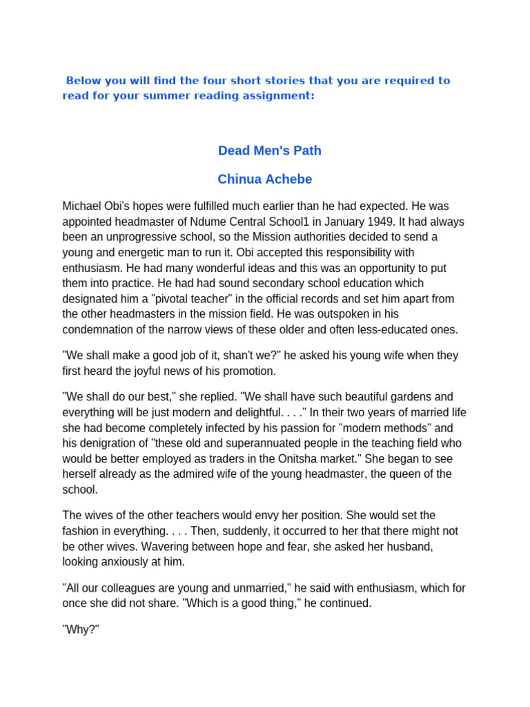 10th Grade Summer Short Stories 21 | PDF | Chinese Cuisine