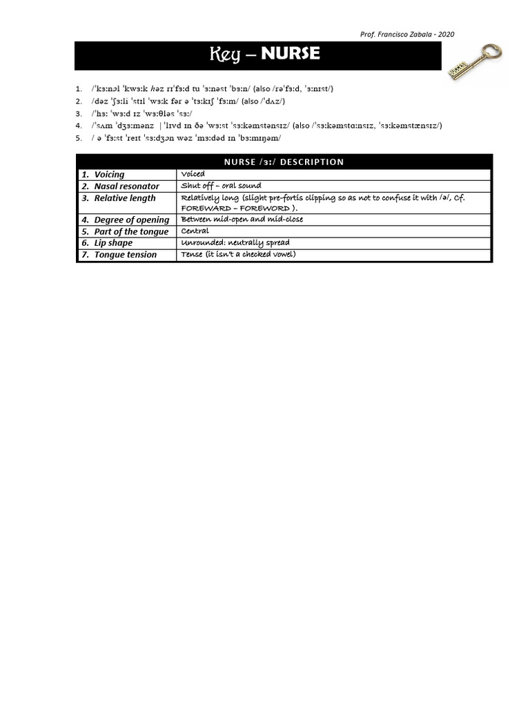014 Key - Nurse | PDF