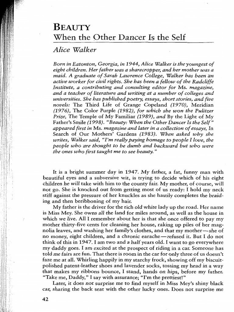 Beauty: When the Other Dancer is the Self | PDF