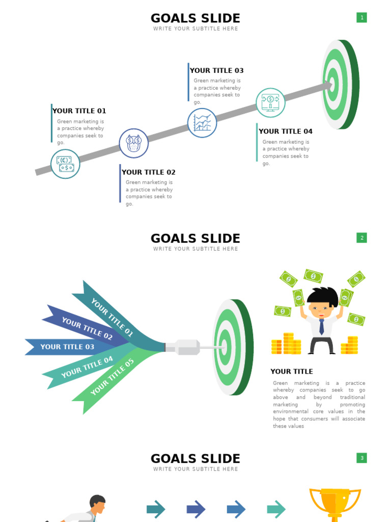 Goals Slides Powerpoint Template | PDF | Environmental Science | Nature