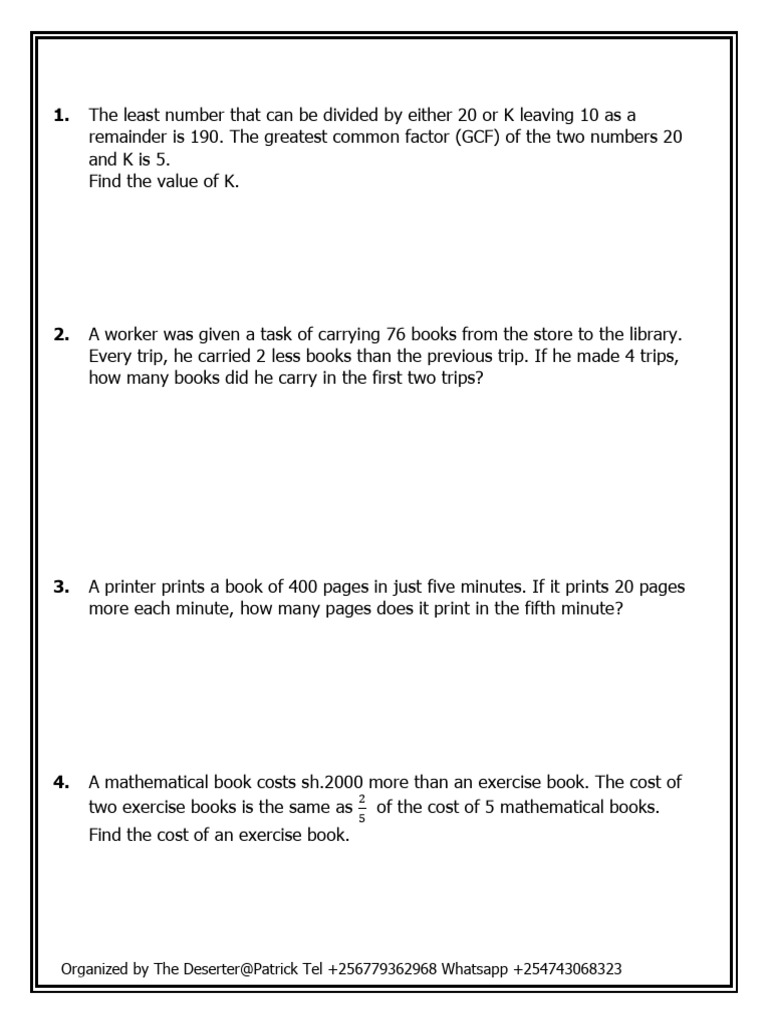 Brain Teaser Math Problems and Solutions | PDF | Area