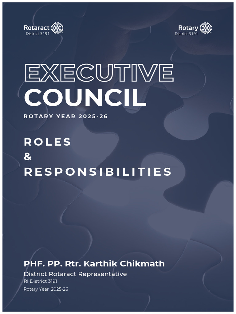 EC Roles & Responsibilities RY 2025 26 | PDF | Mentorship | Collaboration