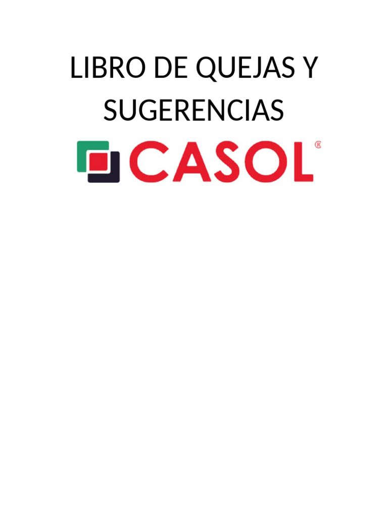 Libro de Quejas y Sugerencias | PDF